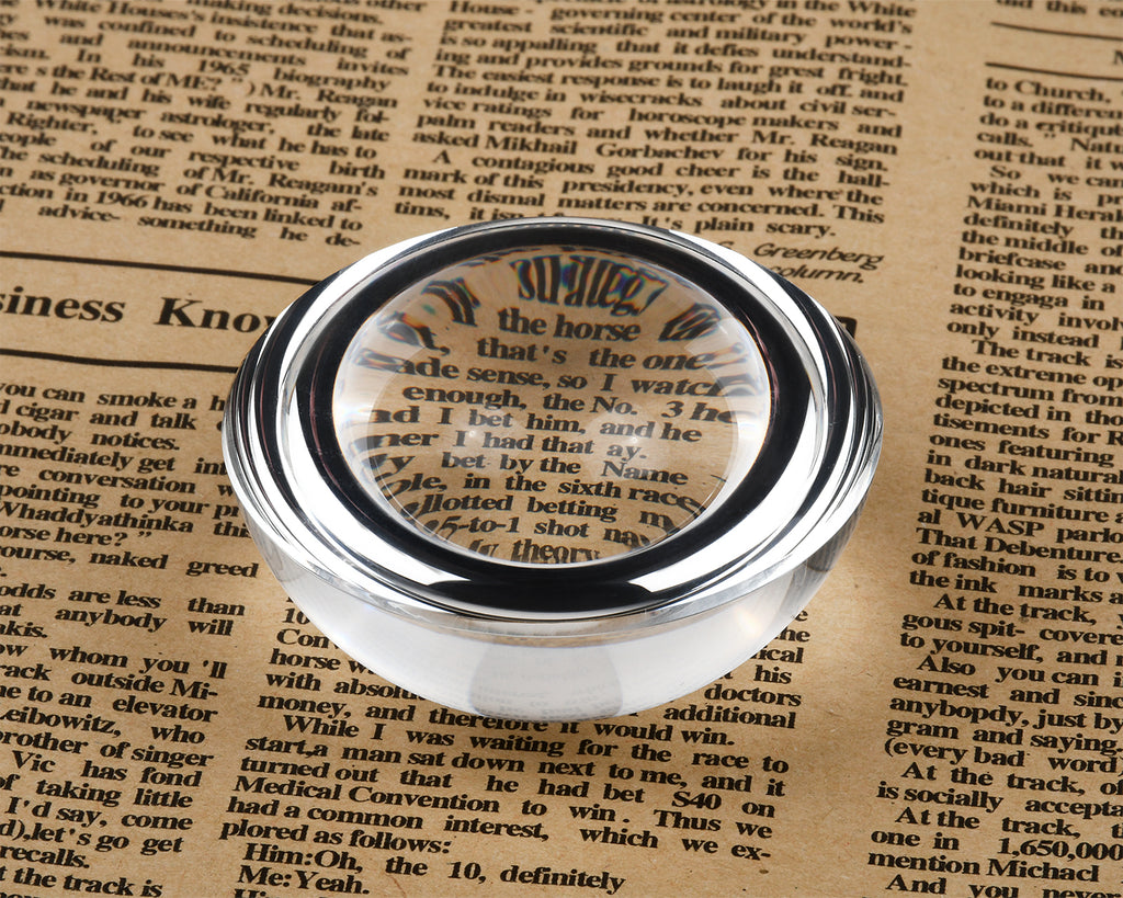 Paperweight Paper Weights for Office 2.4-Inch Crystal Dome Magnifier ...