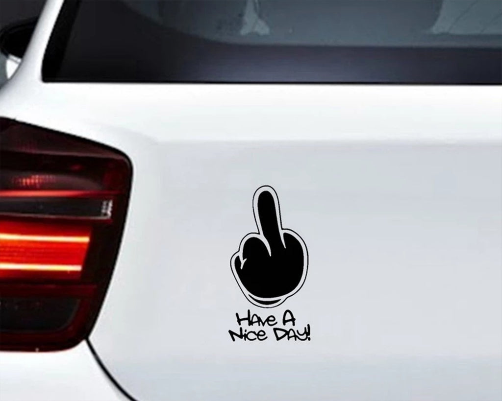 Middle Finger Sticker Set of 3 Colors Funny Car Stickers – SCSpecial