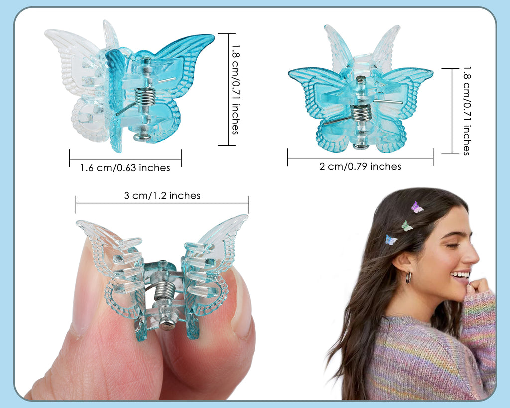 Small Butterfly Hair Clips for Girls 50 Pieces Mini Butterfly Clips 12 ...