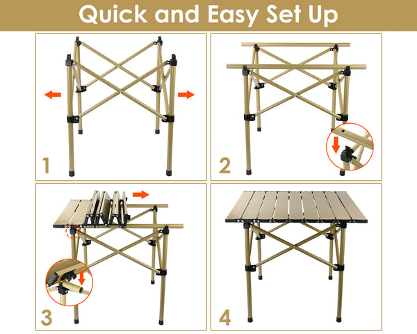 Camping Table Portable Camp Tables Folding Lightweight Aluminum Ultra ...