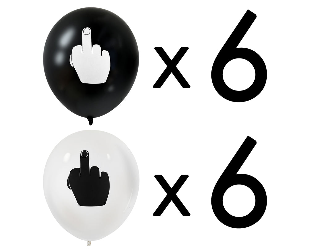 Middle Finger Balloons 12 Inch Latex Balloons Set of 12 Party Balloons ...