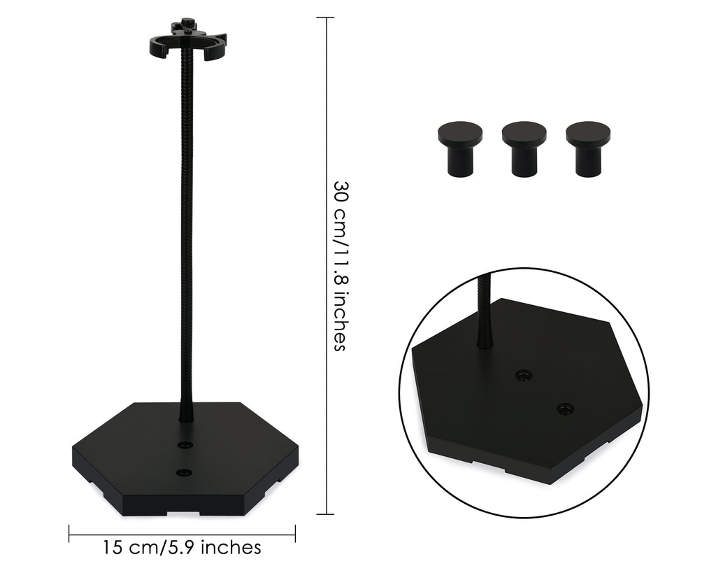 Action Figure Stand 12 Inch Connectable Metal Toy Stand for 1/6 and1/9 ...